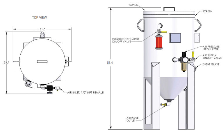 500V Abrasive Hopper Storage System | KMT Waterjet